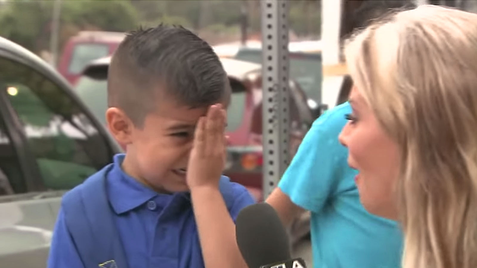 VIDEO: Cute 4-year-old has really tough time with first day of school ...