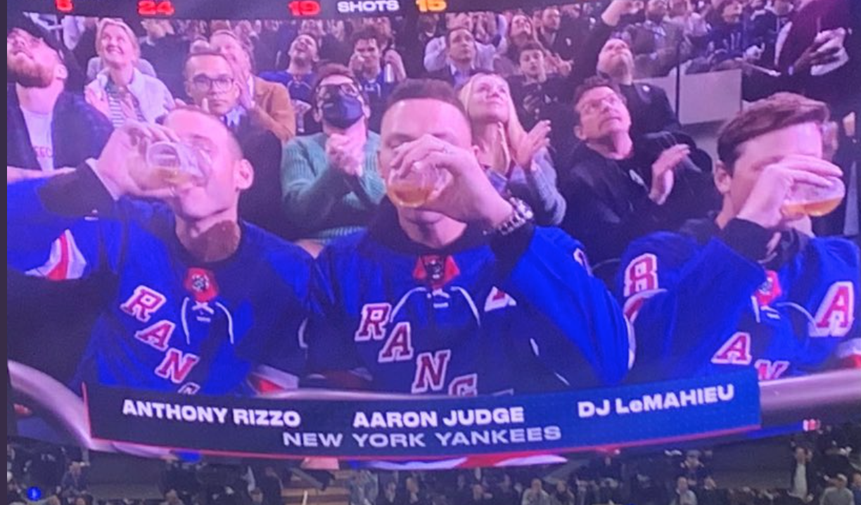 Aaron Judge, Yankees Teammates Slam Beers At Rangers Game | OutKick
