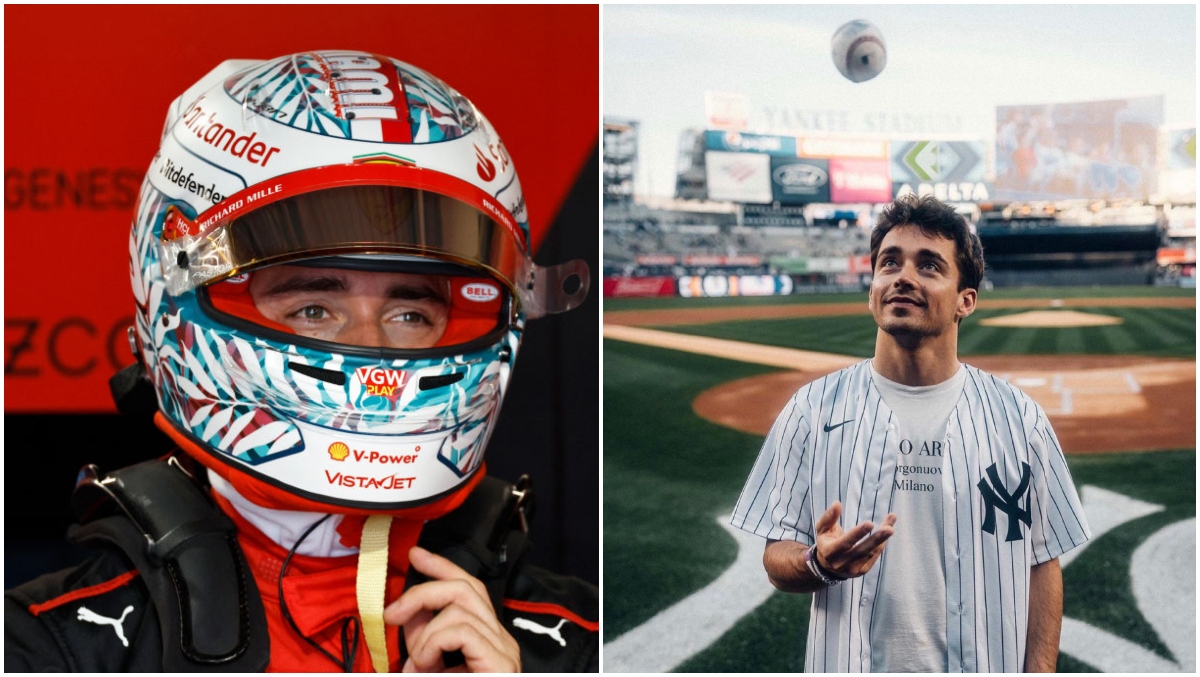 Ferrari's Leclerc Throws The First Pitch At Yankees Game; It's Not ...