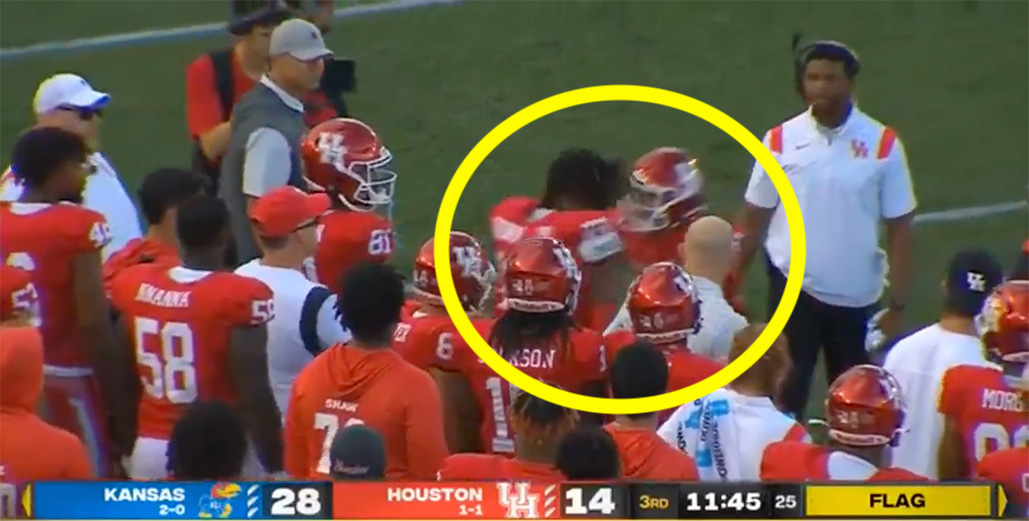 Wild, Violent Fight Breaks Out Amongst Teammates On Houston's Sideline ...