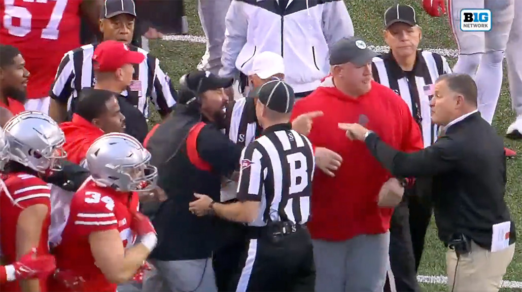 Ryan Day, Greg Schiano Nearly Throw Hands After Late Hit On Fake Punt | OutKick