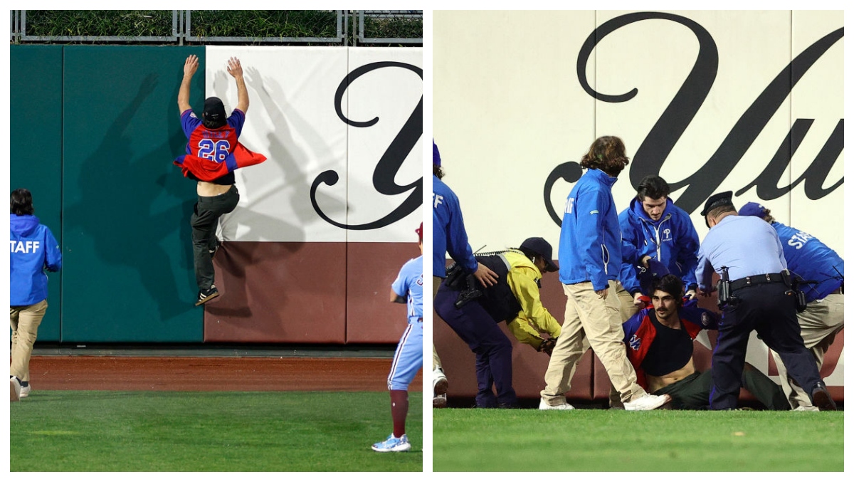 World Series Streaker Has Terrible Escape Plan And Pays For It | OutKick