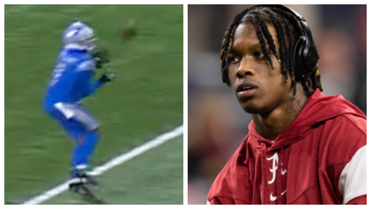 VIDEO: Jameson Williams Scores On First Career Catch - outkick | OutKick