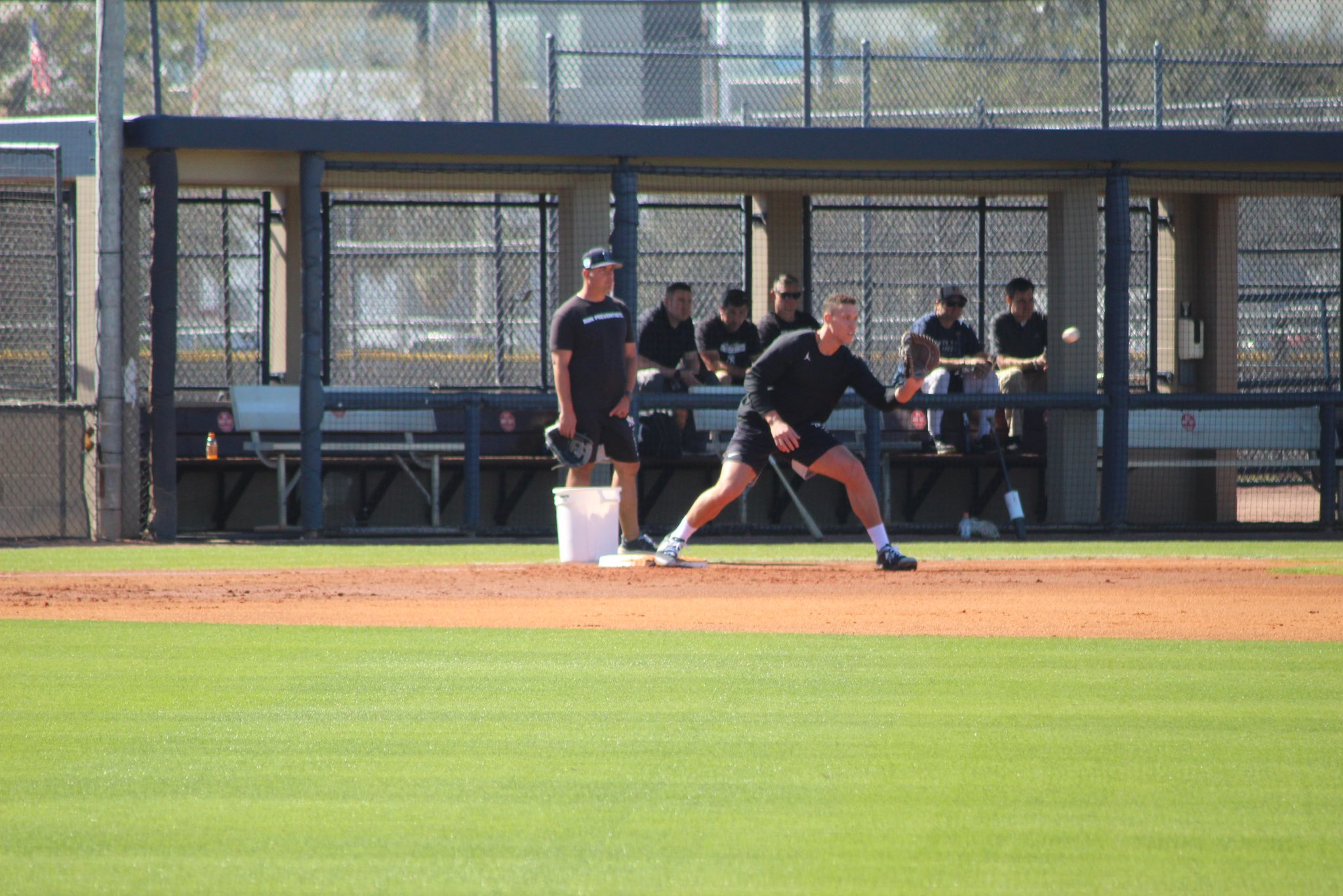 Aaron Judge Trolled The Media By Practicing At First Base | OutKick