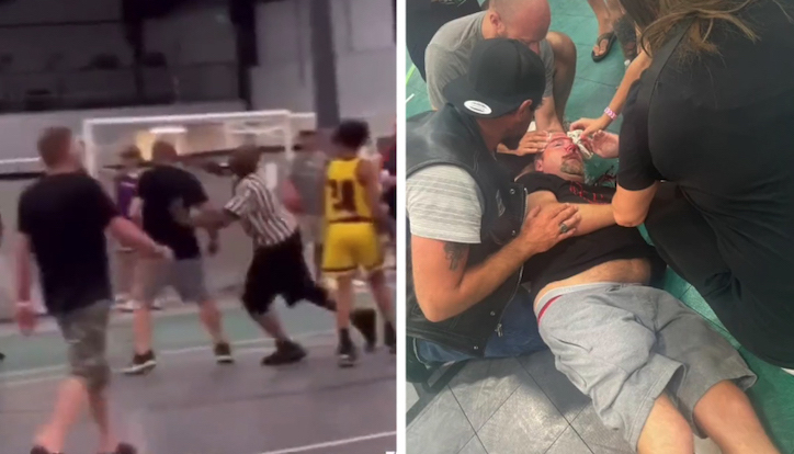 Ref Destroys Fan Who Came Out Of The Stands As All Hell Breaks Loose In ...