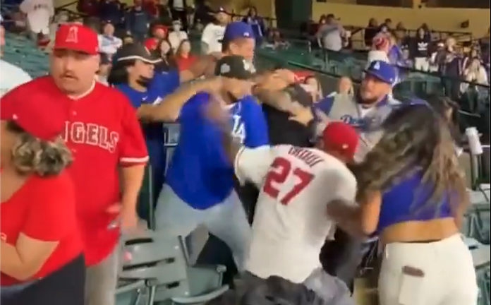FIGHT! Dodgers & Angels Fans Engage In Some Fisticuffs | OutKick