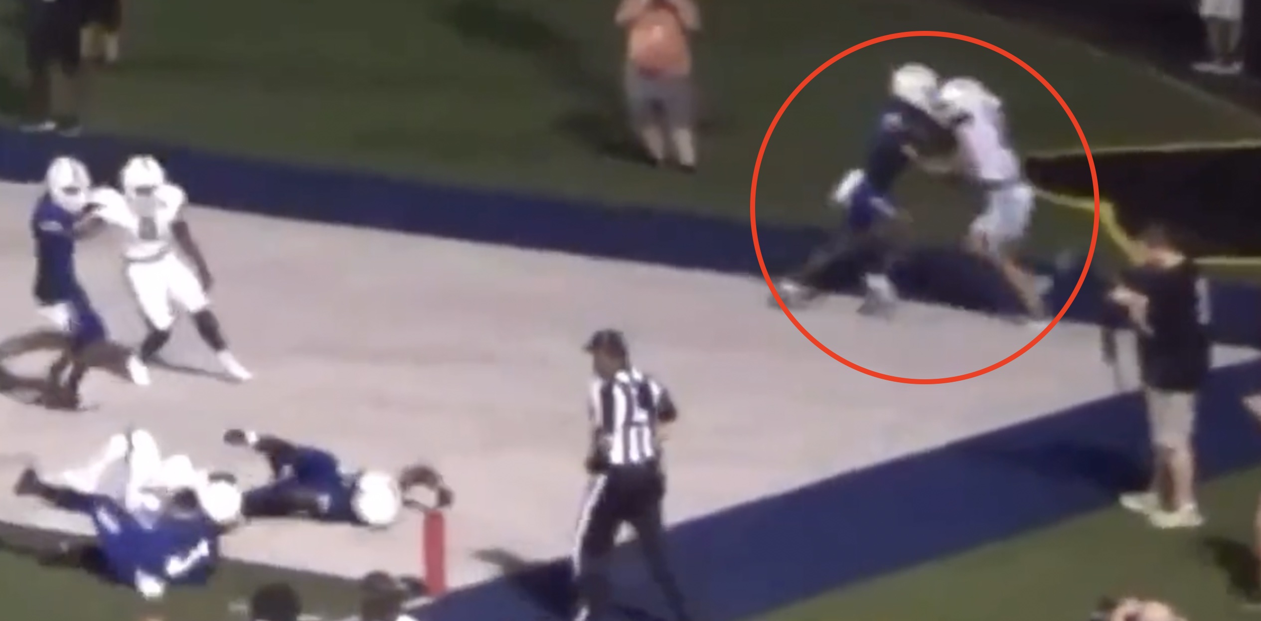 'Blind Side' Happens For Real As HSFB Player Blocks Defender Off Field ...