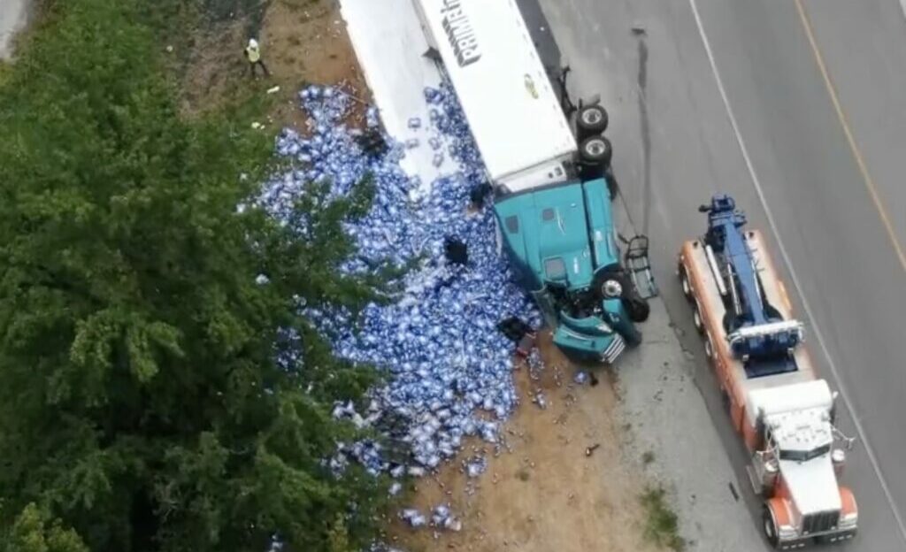 Bud Light Spills After Semi Crashes In Kentucky - outkick | OutKick