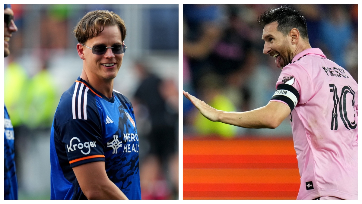 NFL Stars Come Out To See Lionel Messi Play | OutKick