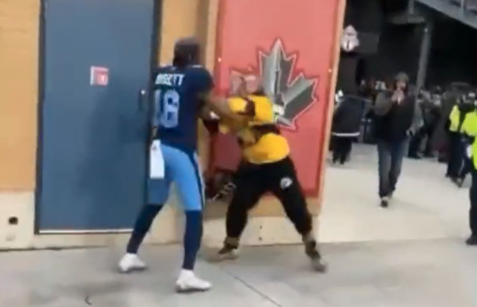 Fists Fly At CFL Game As Toronto Player Takes A Swing At Fan | OutKick
