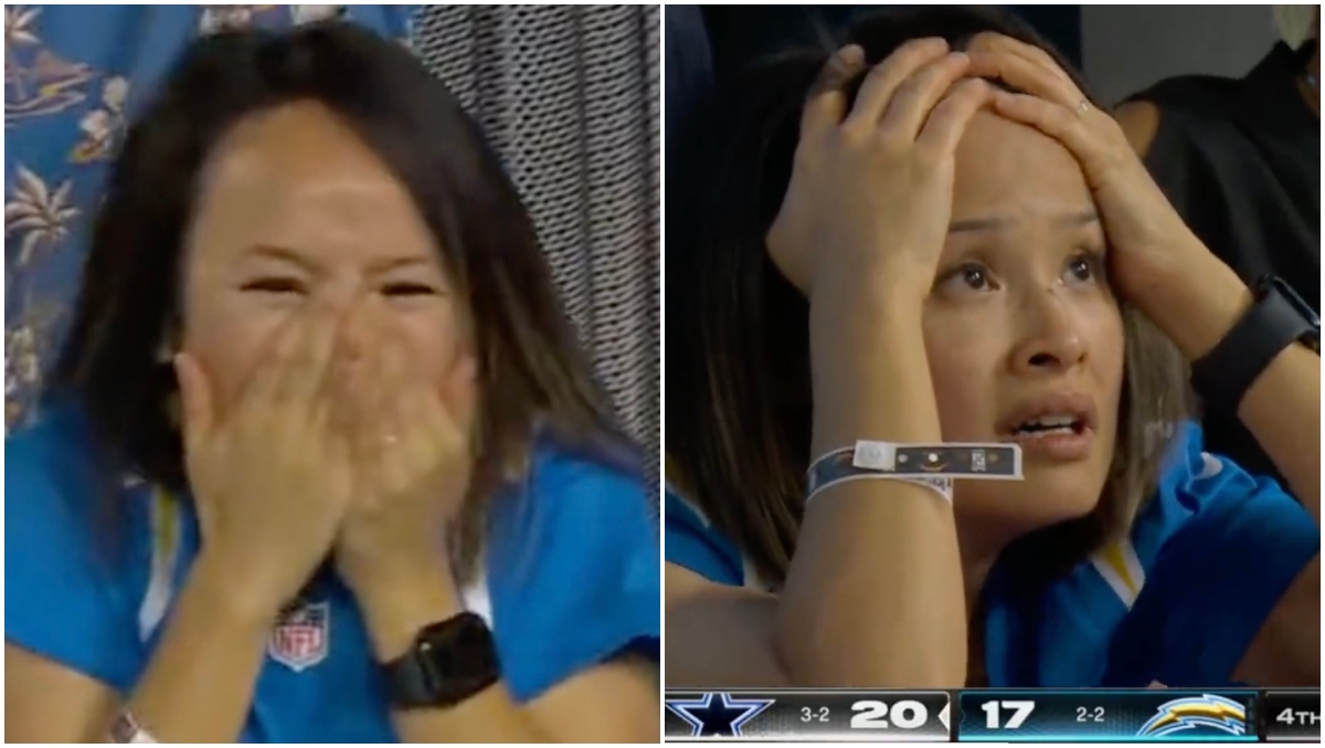 Chargers Fan Goes Viral For Emotional Swing During Dallas Loss - outkick | OutKick