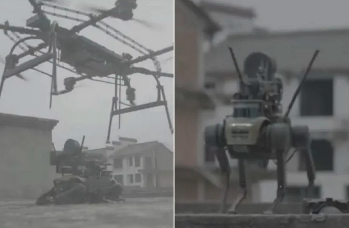 China Unveils Machine-Gun Carrying Robot Dog That Can Be Deployed Via Drone | OutKick