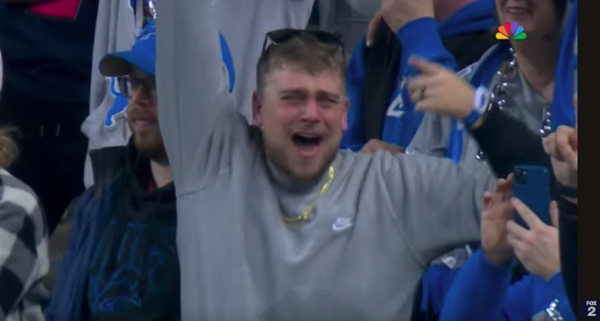 Crying Lions Fan Tells Emotional Story Behind Those Tears After Sunday ...