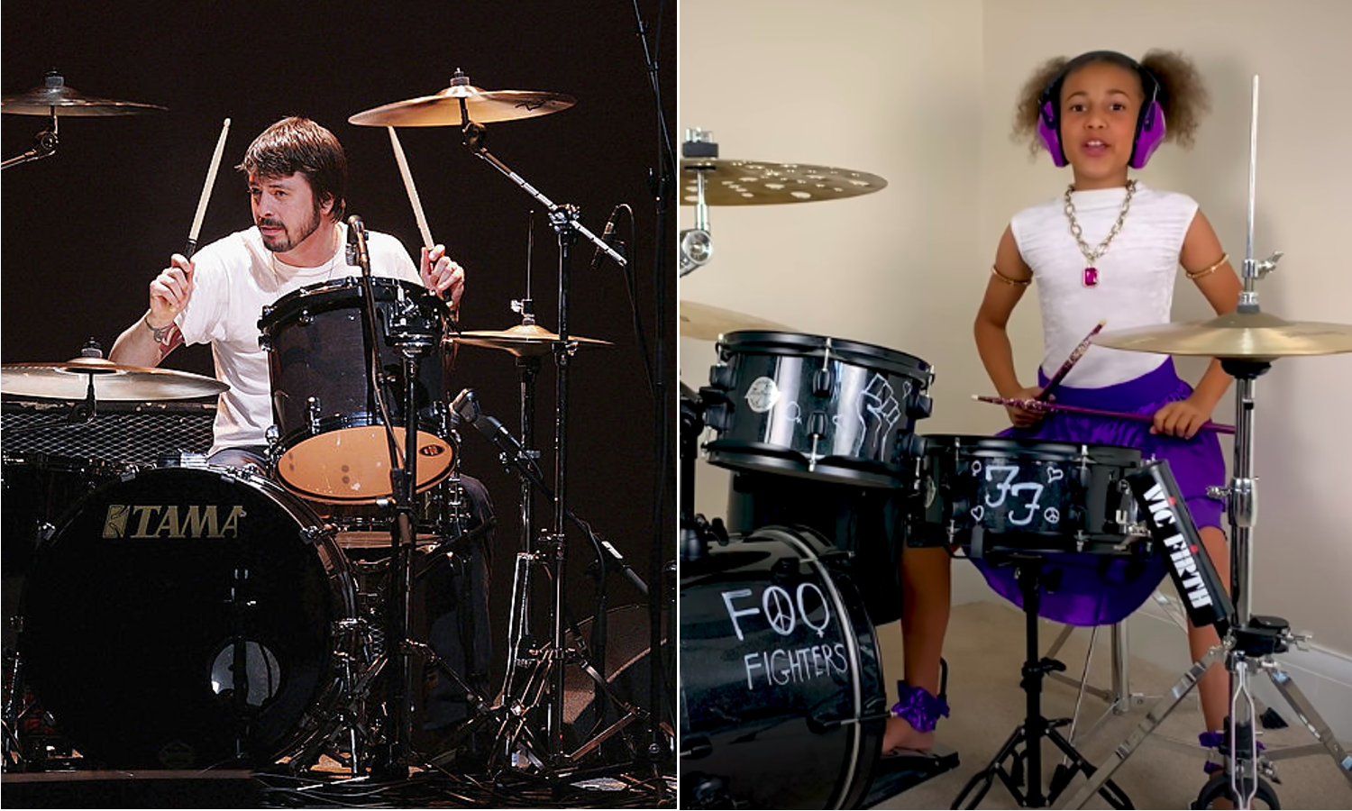 Dave Grohl Continues His Drum Battle With Incredible 10-Year-Old ...