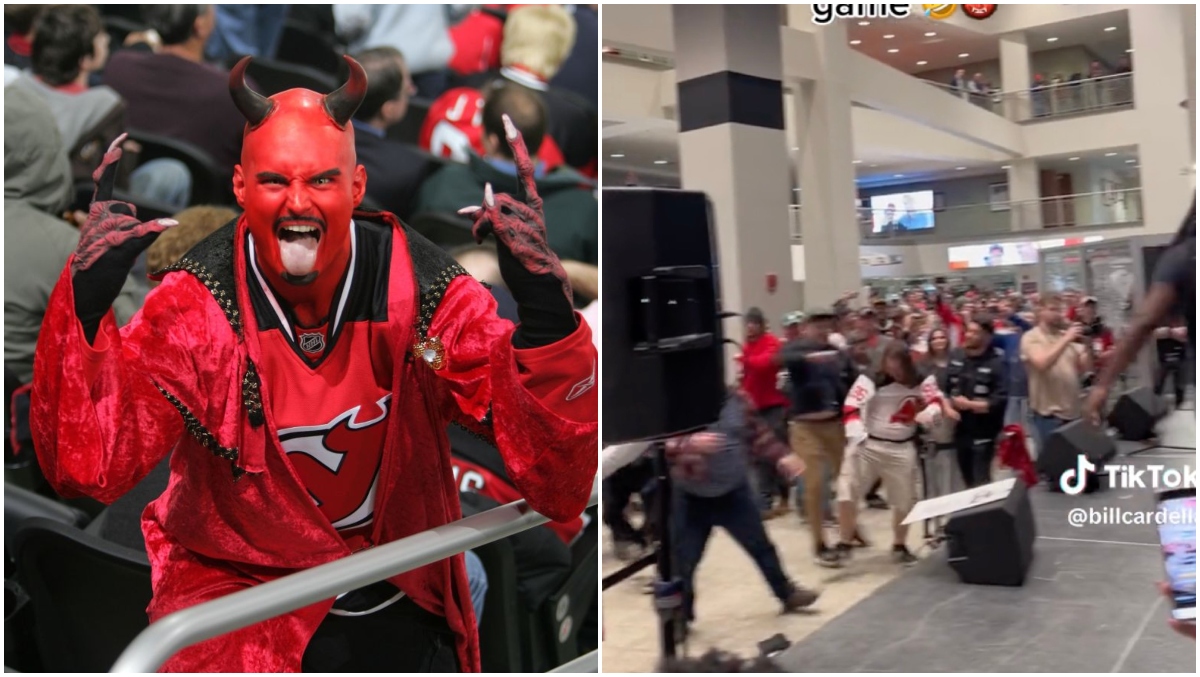 Devils Fans Are Playoff Ready And Moshing On The Concourse