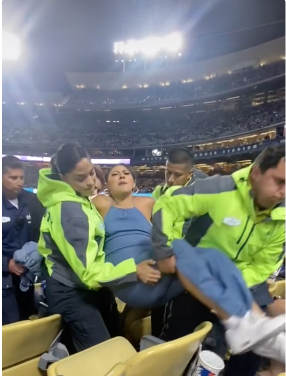 Dodgers Fan's Wardrobe Malfunction Gets Her Escorted From Stadium | OutKick