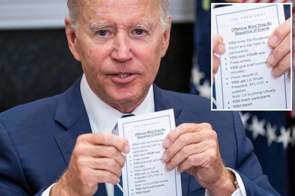 President Joe Biden Caught With Scripted Meeting Notes | OutKick