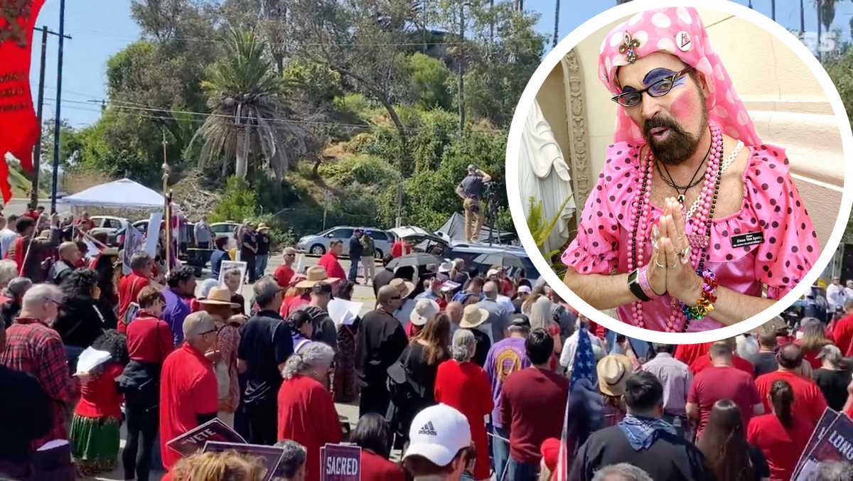 Thousands Of Christian Protestors Gather Outside Dodger Stadium To Pray ...