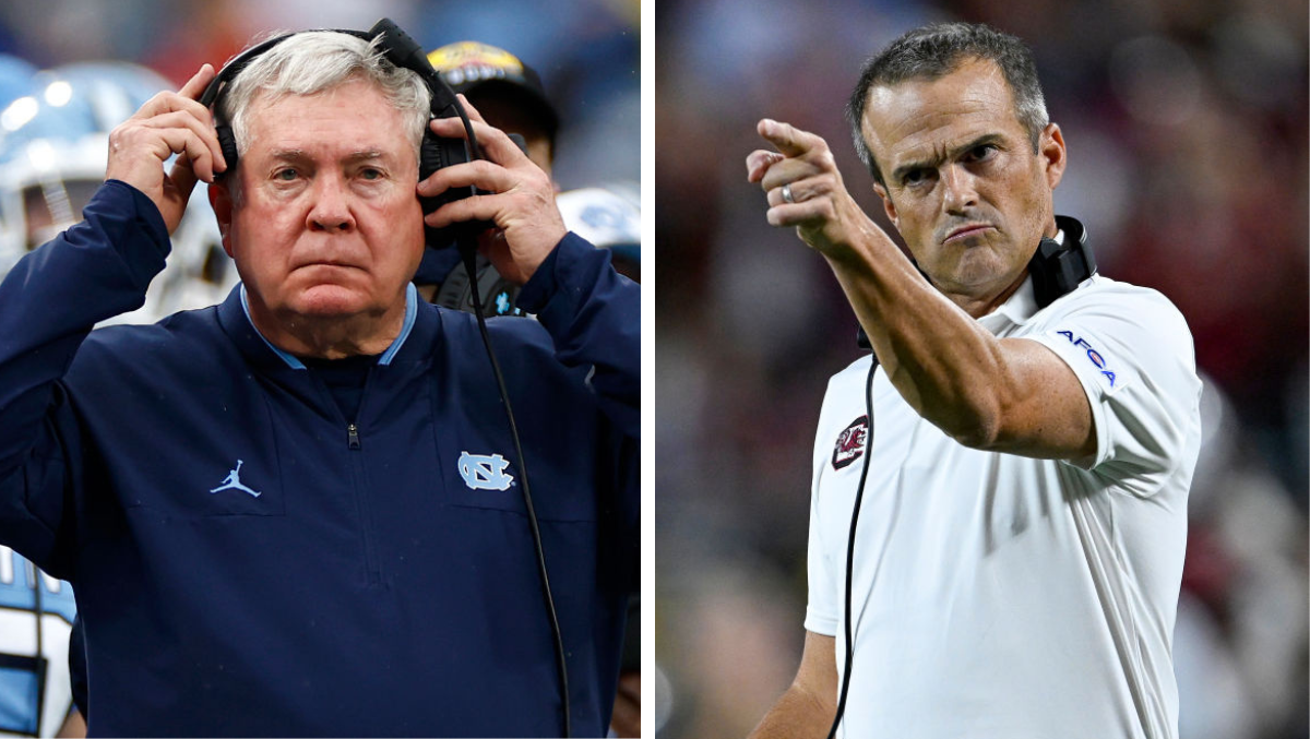 Mack Brown Casually Grabbed Shane Beamer By The Neck During Postgame ...