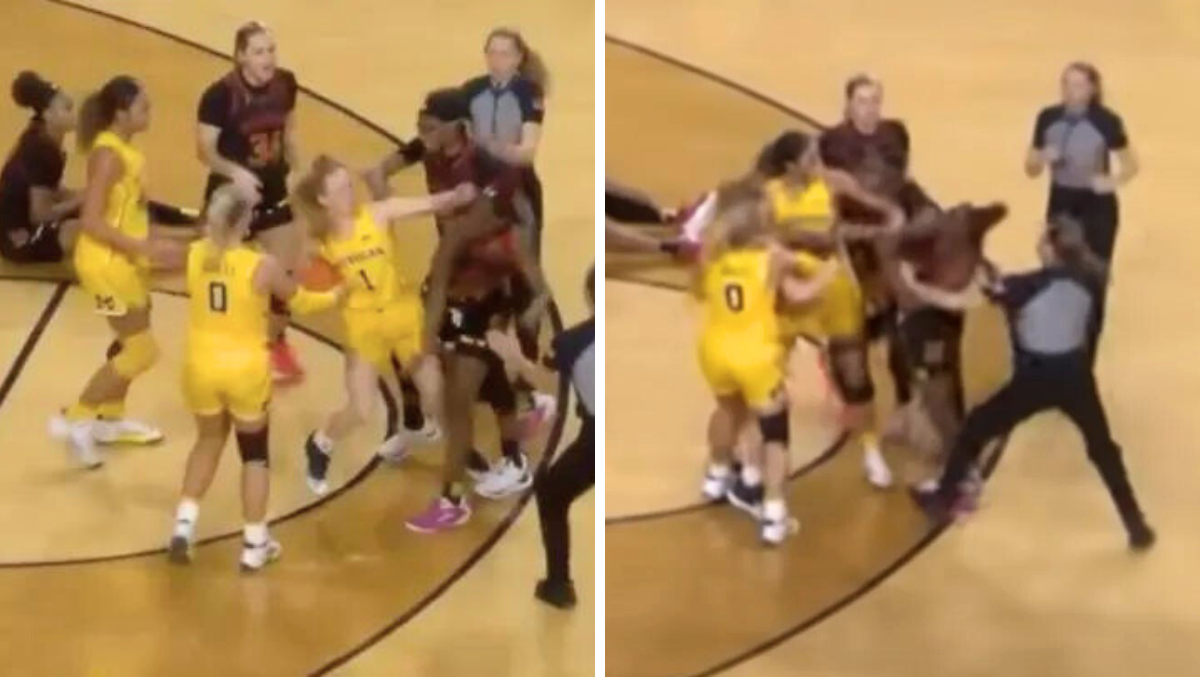 Punches Thrown During Maryland-Michigan Women's Basketball Game | OutKick