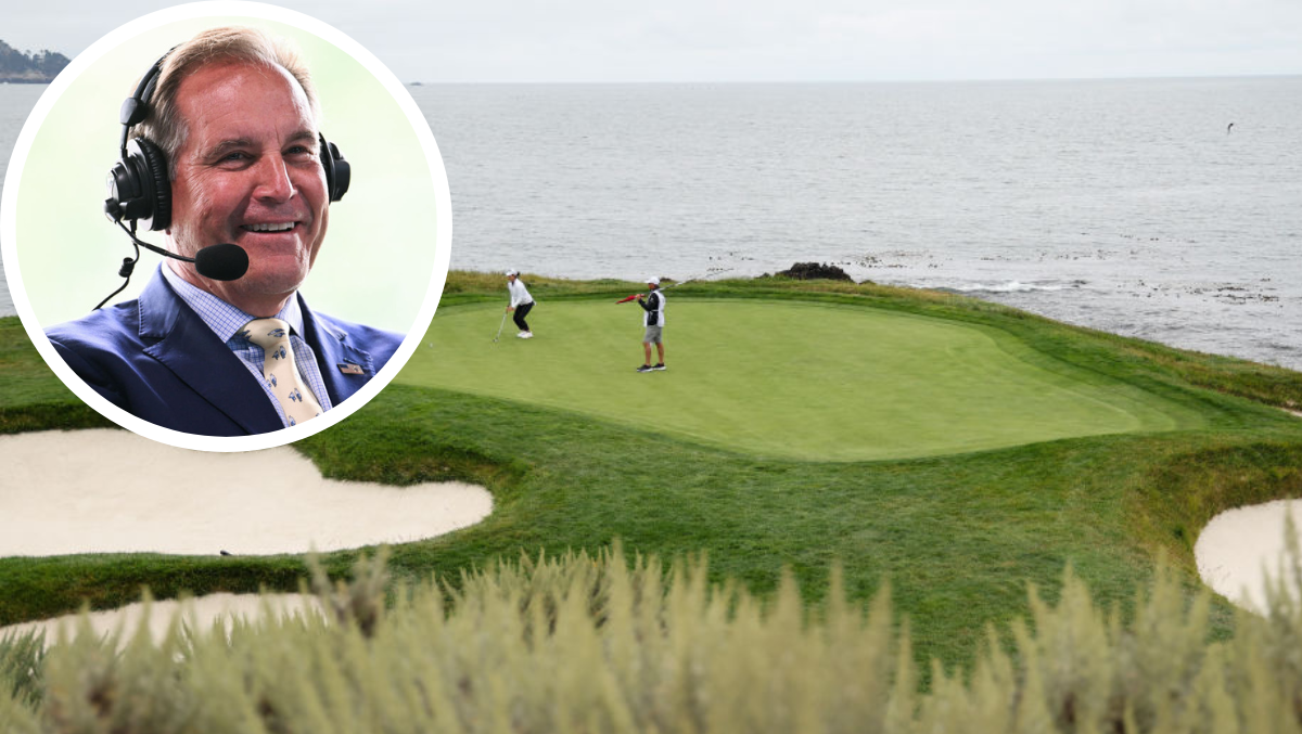 Jim Nantz Announces Random Golfer's Shot At Pebble Beach | OutKick