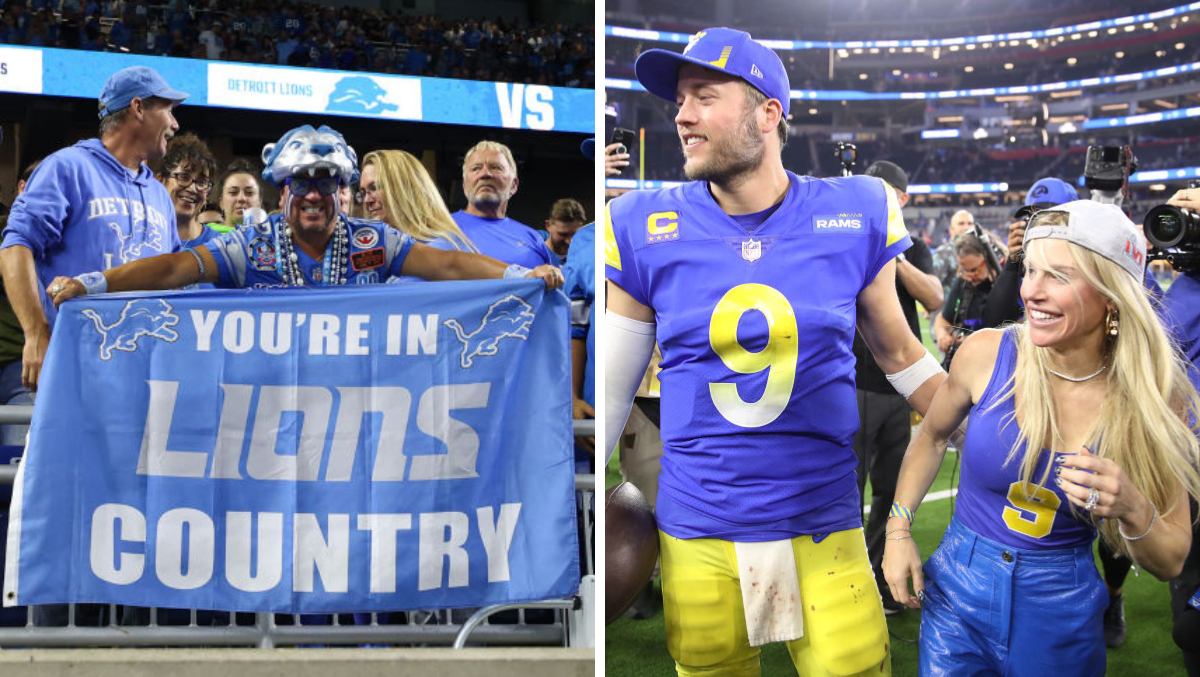 Matthew Stafford Jerseys 'Banned' At Ford Field, Wife Kelly Chimes In ...