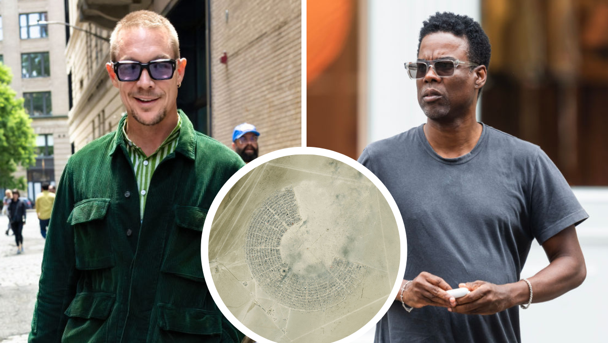 Chris Rock Diplo Ride In Fans Pickup To Leave Flooded Burning Man