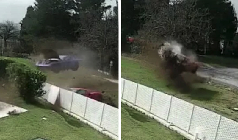 Two(!) Ferraris Go Flying Through The Air During Italian Street Race ...