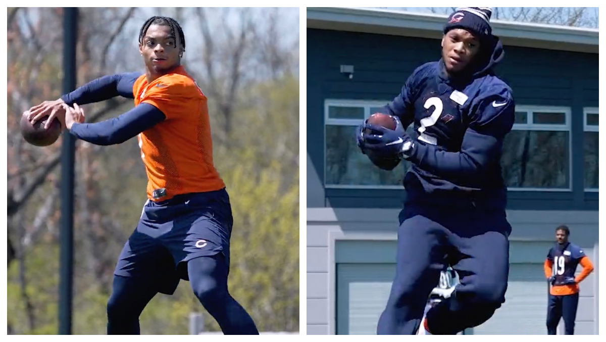 Bears Duo Justin Fields, DJ Moore Connecting During Practice As C