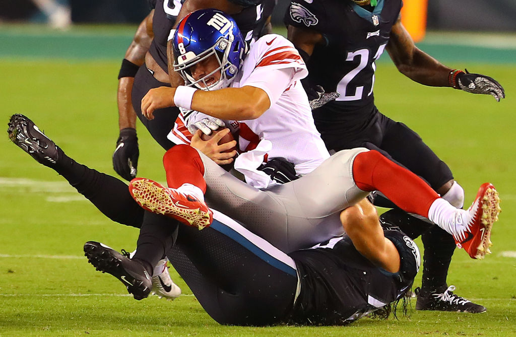 WATCH: Daniel Jones Trips Over Himself During 80-Yard Run | OutKick