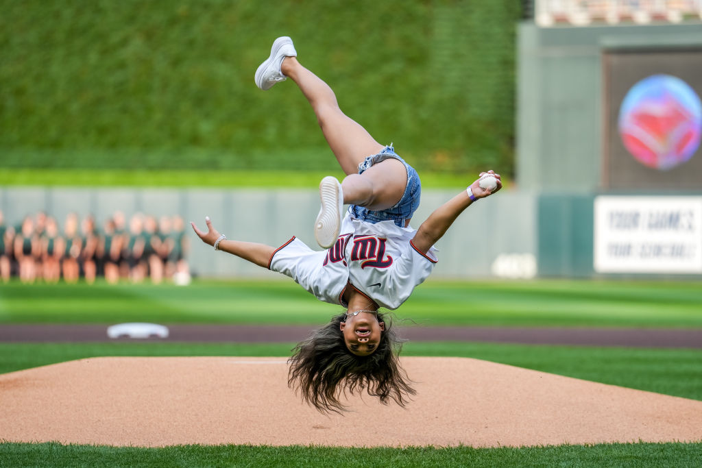 Gymnast Suni Lee Threw Acrobatic First Pitch At Twins Game | OutKick