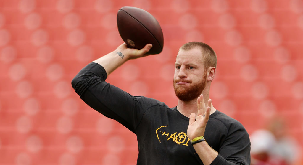 QB Carson Wentz Works Out In Gear From 3 Former NFL Teams | OutKick