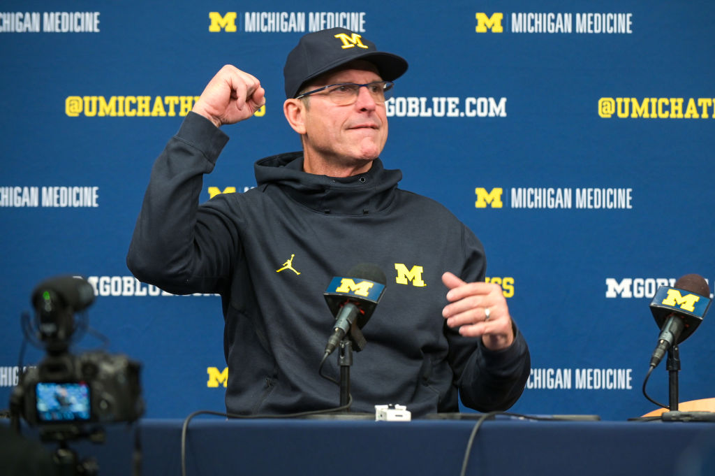 Michigan Football Coach Jim Harbaugh Staying, School President Says ...