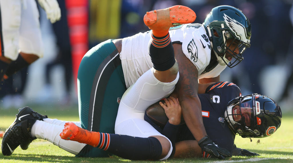 Justin Fields Catches Himself After Quite The Description Of A Late Hit ...