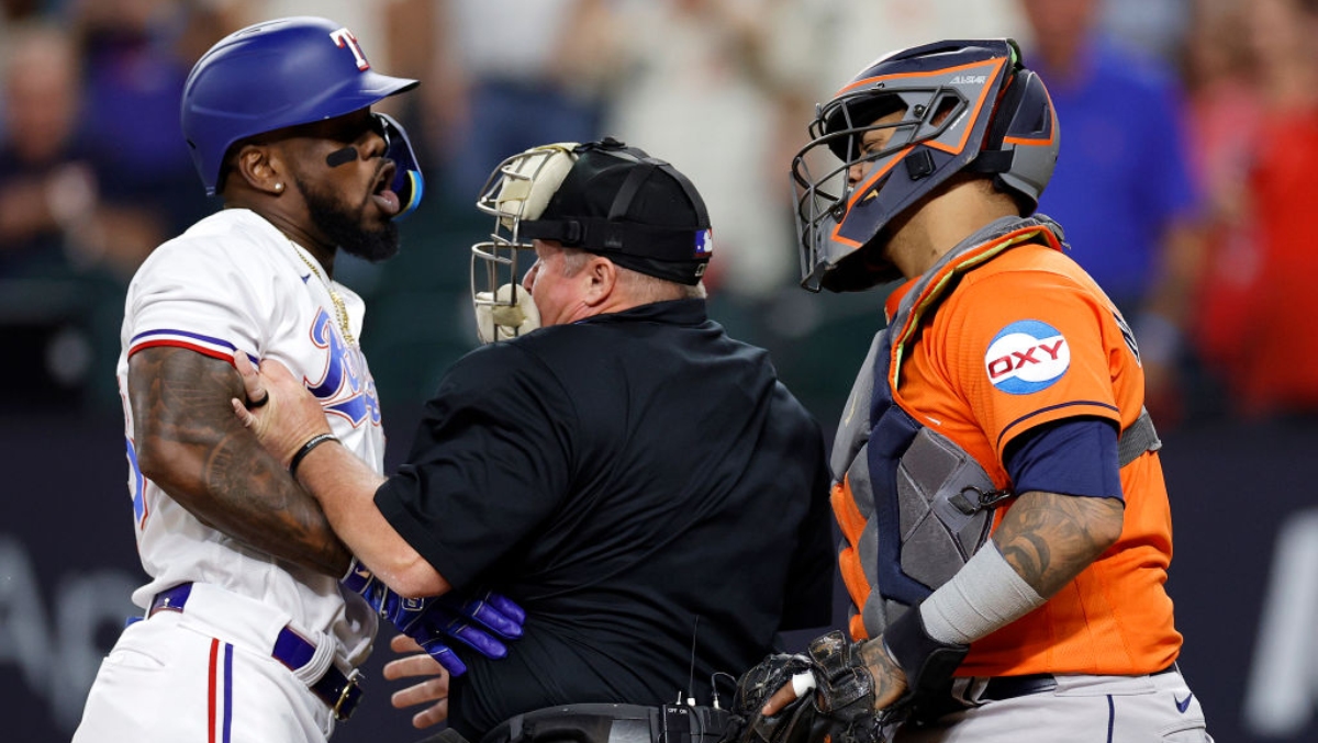 Benches Clear In Drama-Filled Astros-Rangers Game After Bat Slam