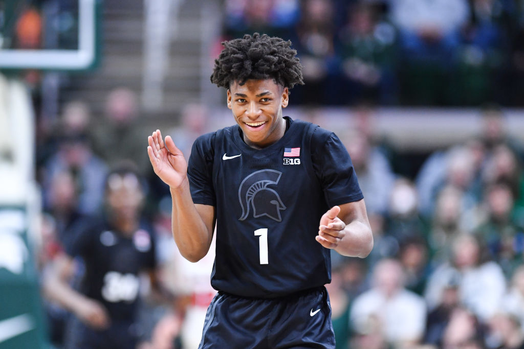 Michigan State University Basketball Player Jeremy Fears Jr. Shot