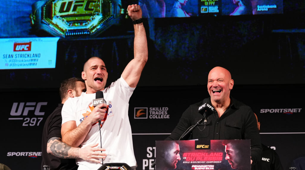 Sean Strickland Fan Rushes Stage To Shake UFC Champion's Hand | OutKick