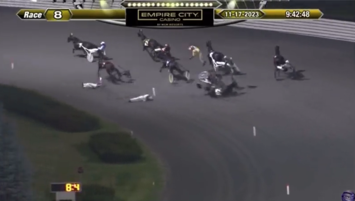 Horse Race Crash Sends Bodies Flying Through The Air, 4 Injured | OutKick
