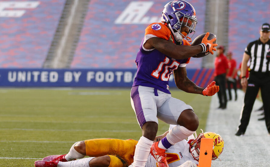 USFL Player Spits Out Part of Tooth After Big Hit | OutKick