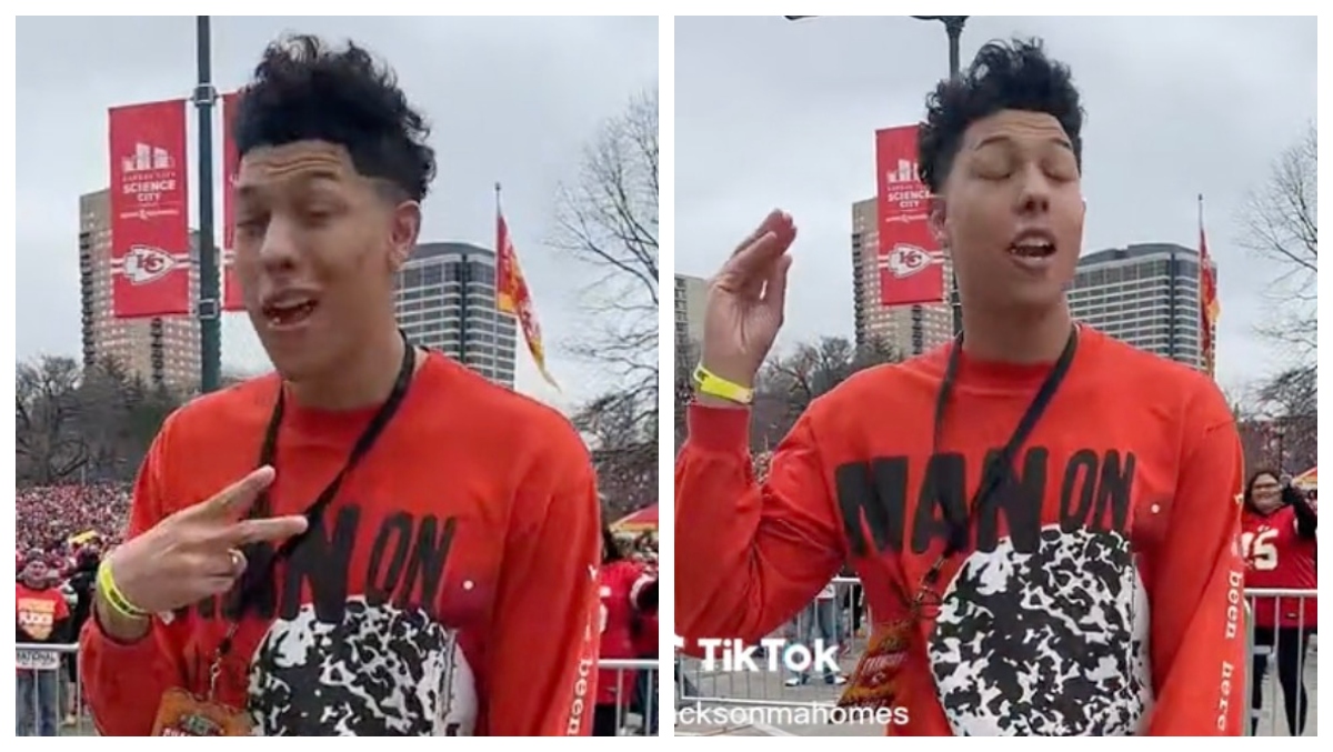 Jackson Mahomes Films Stupid TikTok Video During SB Parade - outkick ...