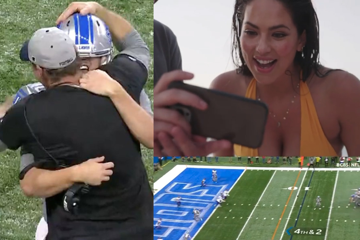 Jared Goff's Girlfriend Reacts To Lions First Win While On SI Bikini ...