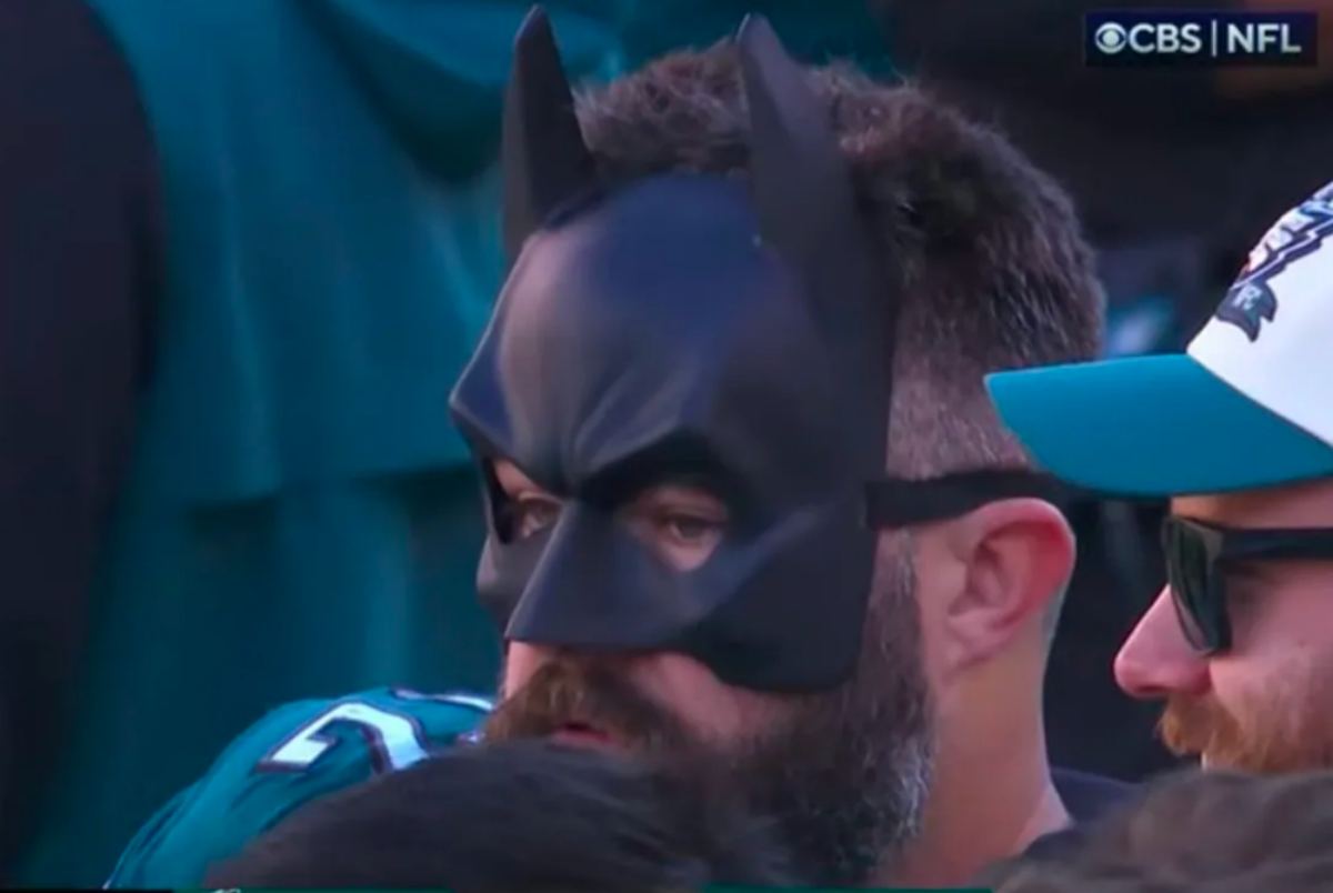 Jason Kelce Rocks Batman Mask As Eagles Remain Undefeated | OutKick