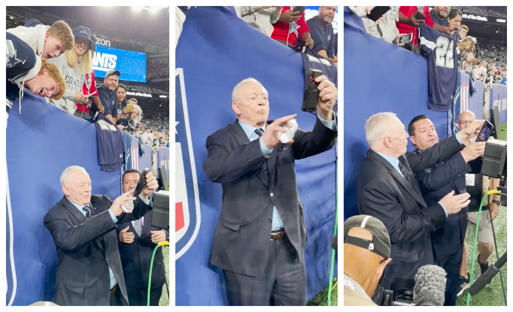 Jerry Jones Struggles Trying To Take A Selfie - outkick | OutKick