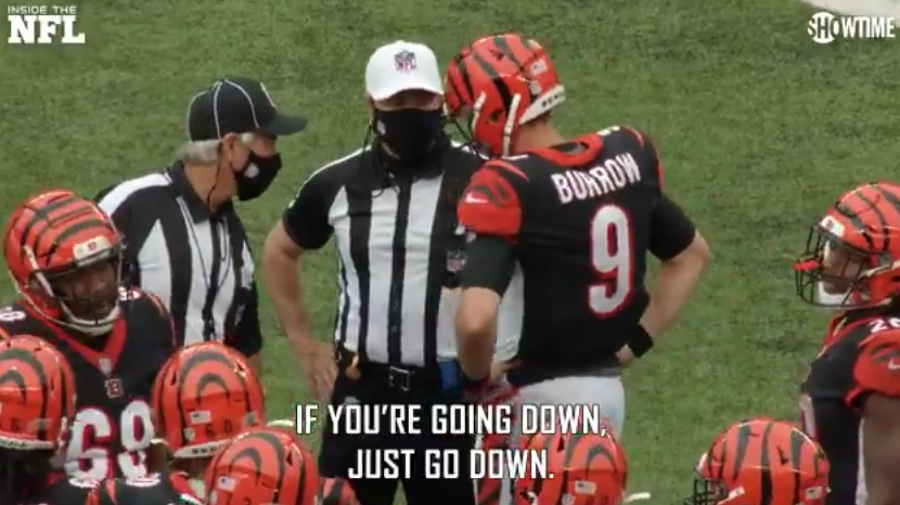 Refs Want To Keep Joe Burrow Around, Remind Rookie To Work On His Slide ...