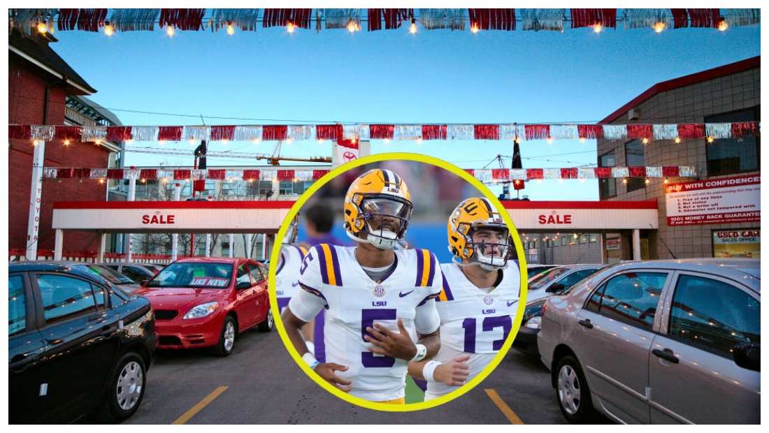 LSU Football Stops At Car Dealership On Way To Mississippi State | OutKick