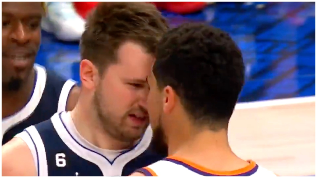 Luka Doncic, Devin Booker Go Face-To-Face: VIDEO - outkick | OutKick