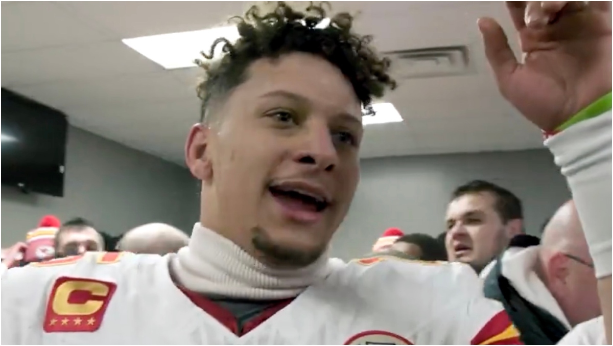 Patrick Mahomes Gives Epic Locker Room Speech After Beating The Bills ...