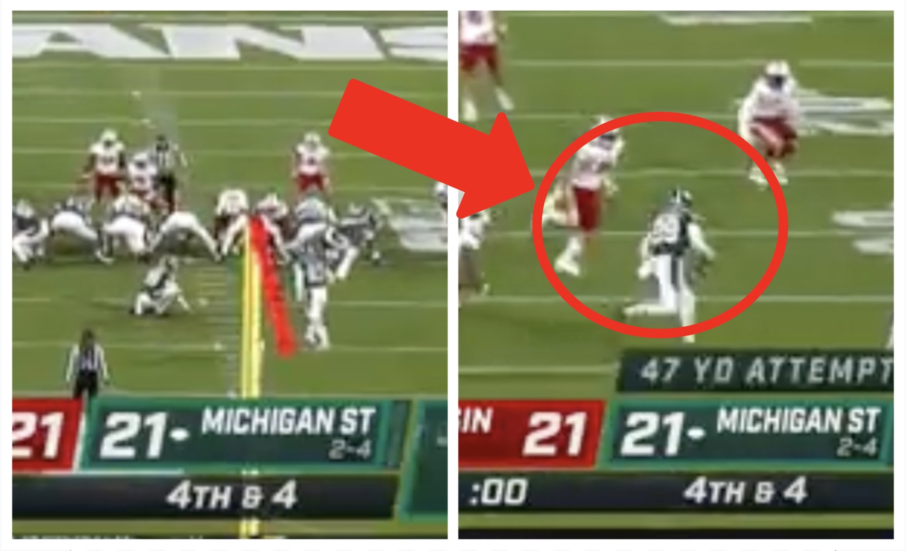 Michigan State Blew Field Goal Attempt Against Wisconsin - outkic