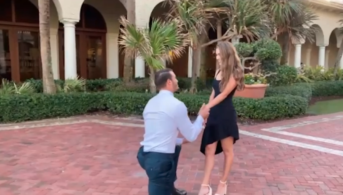 Mitchell Trubisky Throws An Engagement Ring On Hillary Gallagher's ...