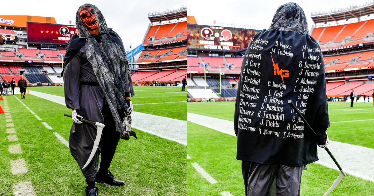 Halloween in Cleveland: Myles Garrett As 'Sack Reaper', OBJ As Michael ...